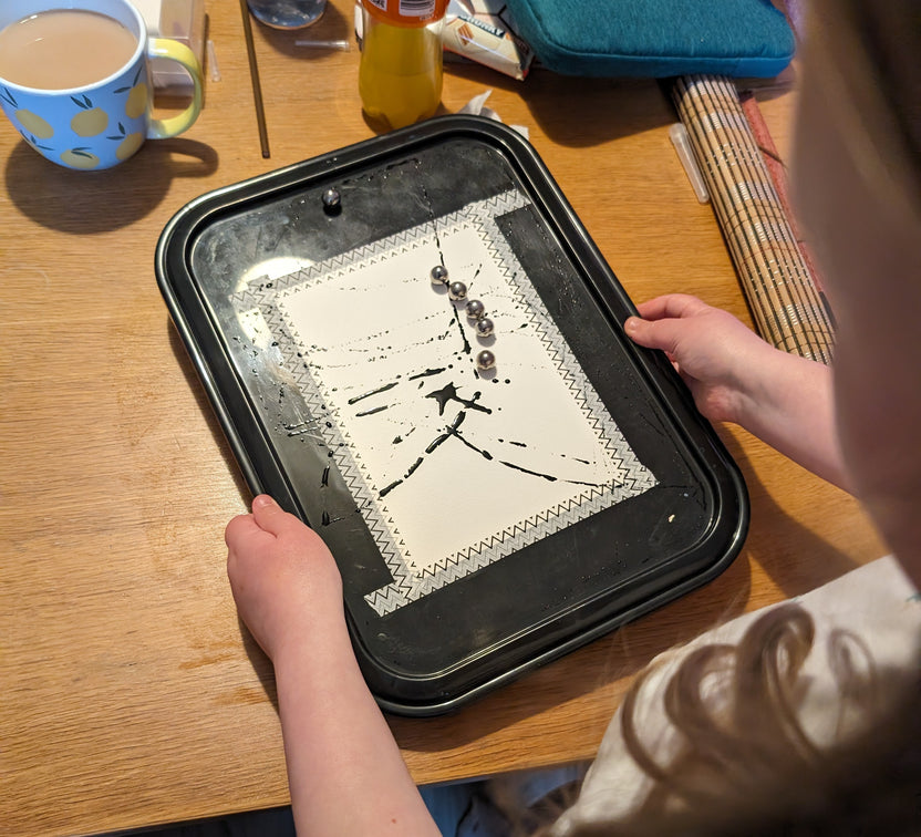 Ink Painting With Marbles – Kelly The Poet